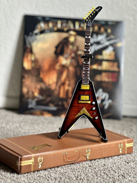 Dave Mustaine Mini Guitar Flying V Amber Burst MEGADETH DIGITAL LIMITE ...